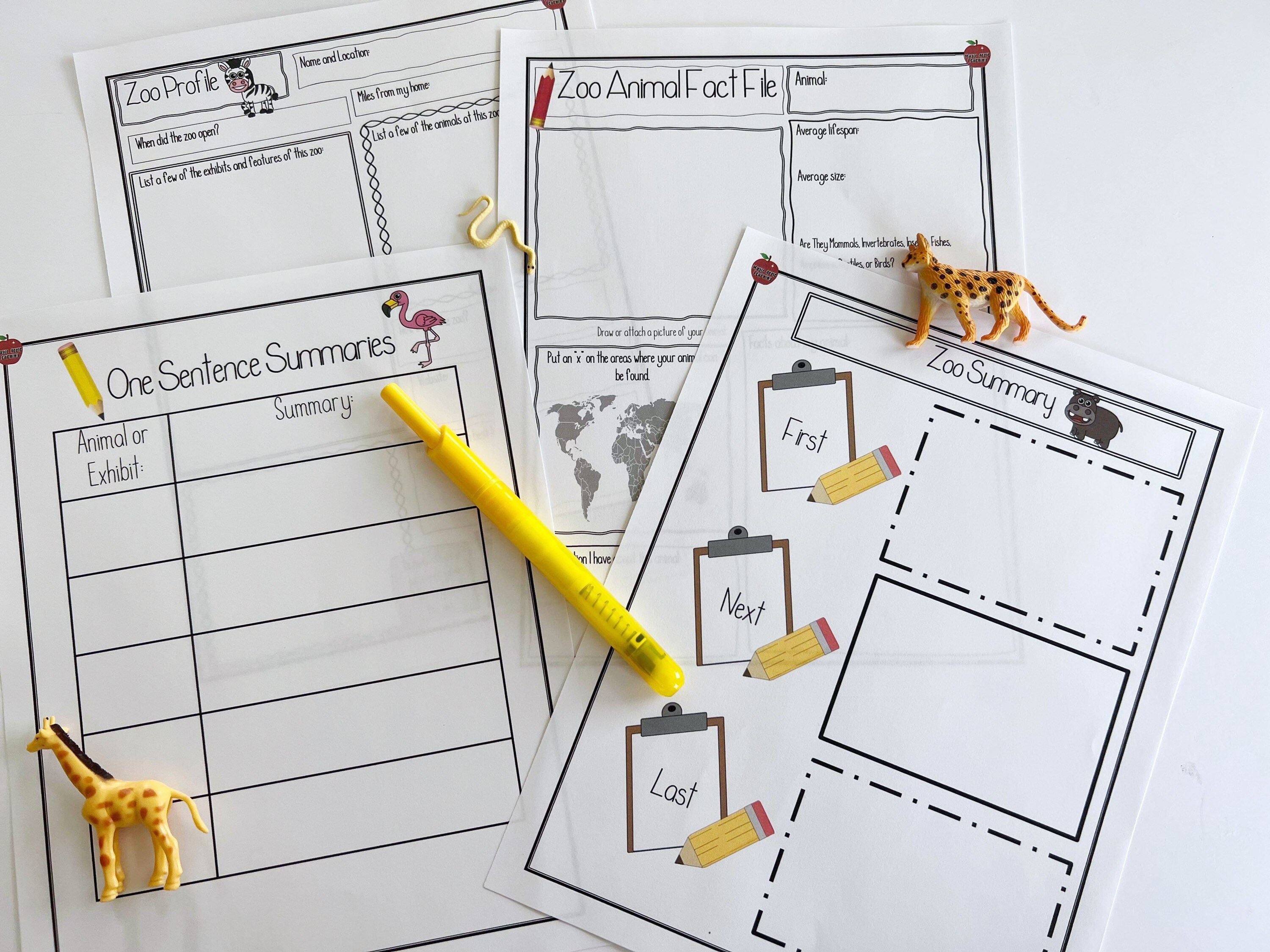 Zoo Unit Study Animal Themed Activities Zoo Field Trip - Etsy