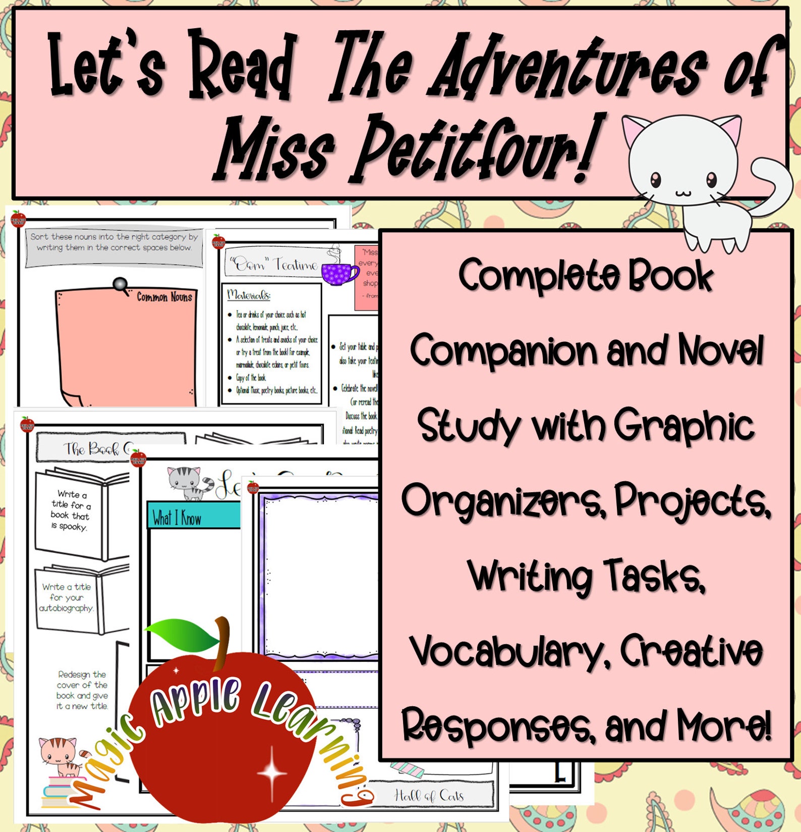 The Adventures of Miss Petitfour Book Companion, Novel Study, Book ...