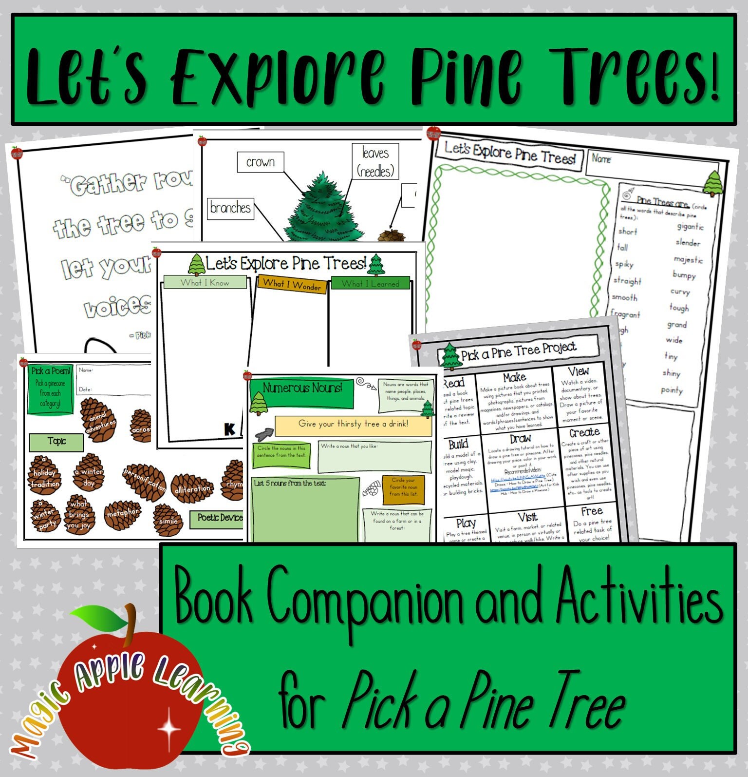 Pick a Pine Tree Book Companion | Christmas Book Study | Learn About ...