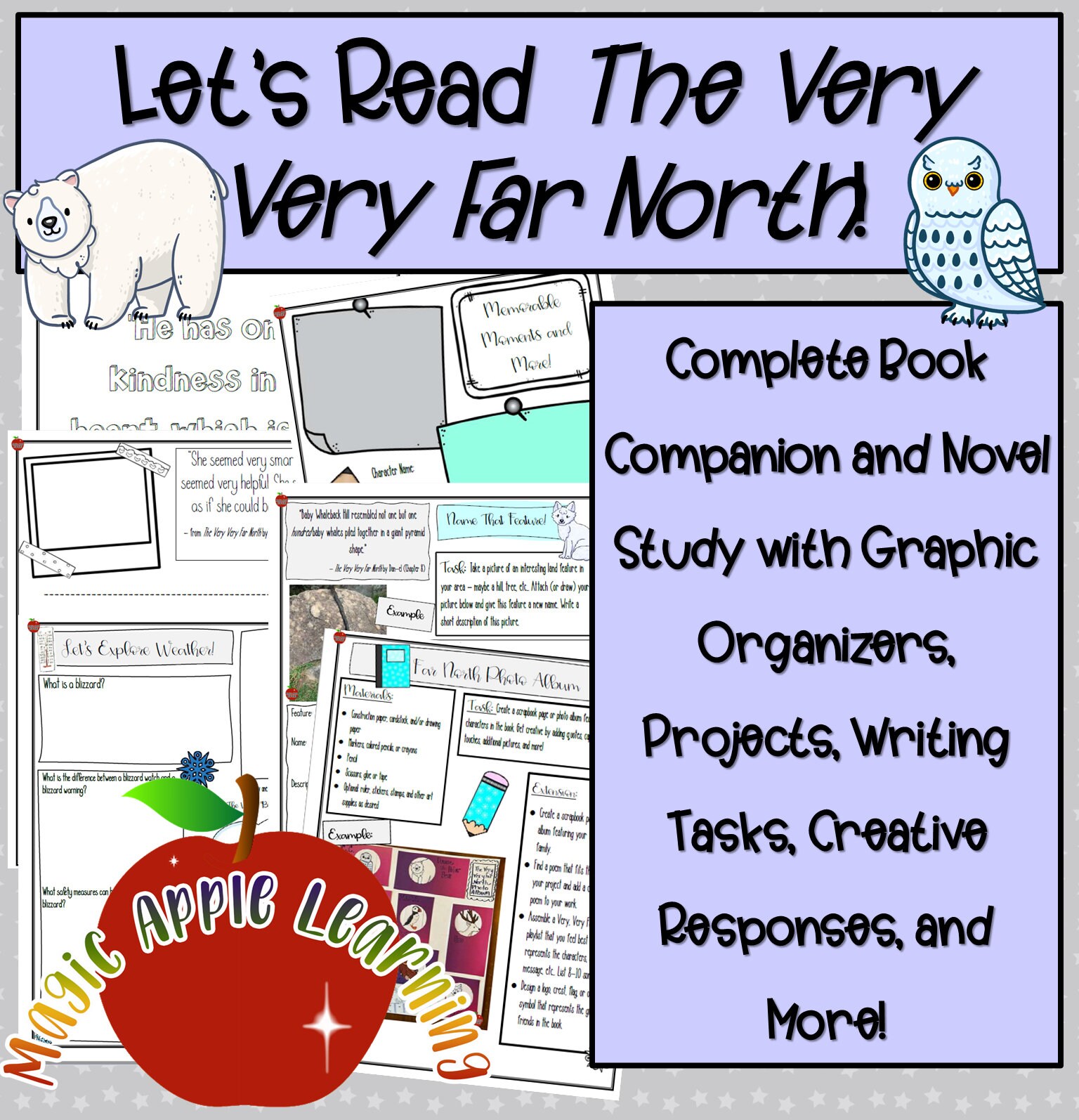 The Very Very Far North Novel Study, Book Companion, Book Activities - Etsy