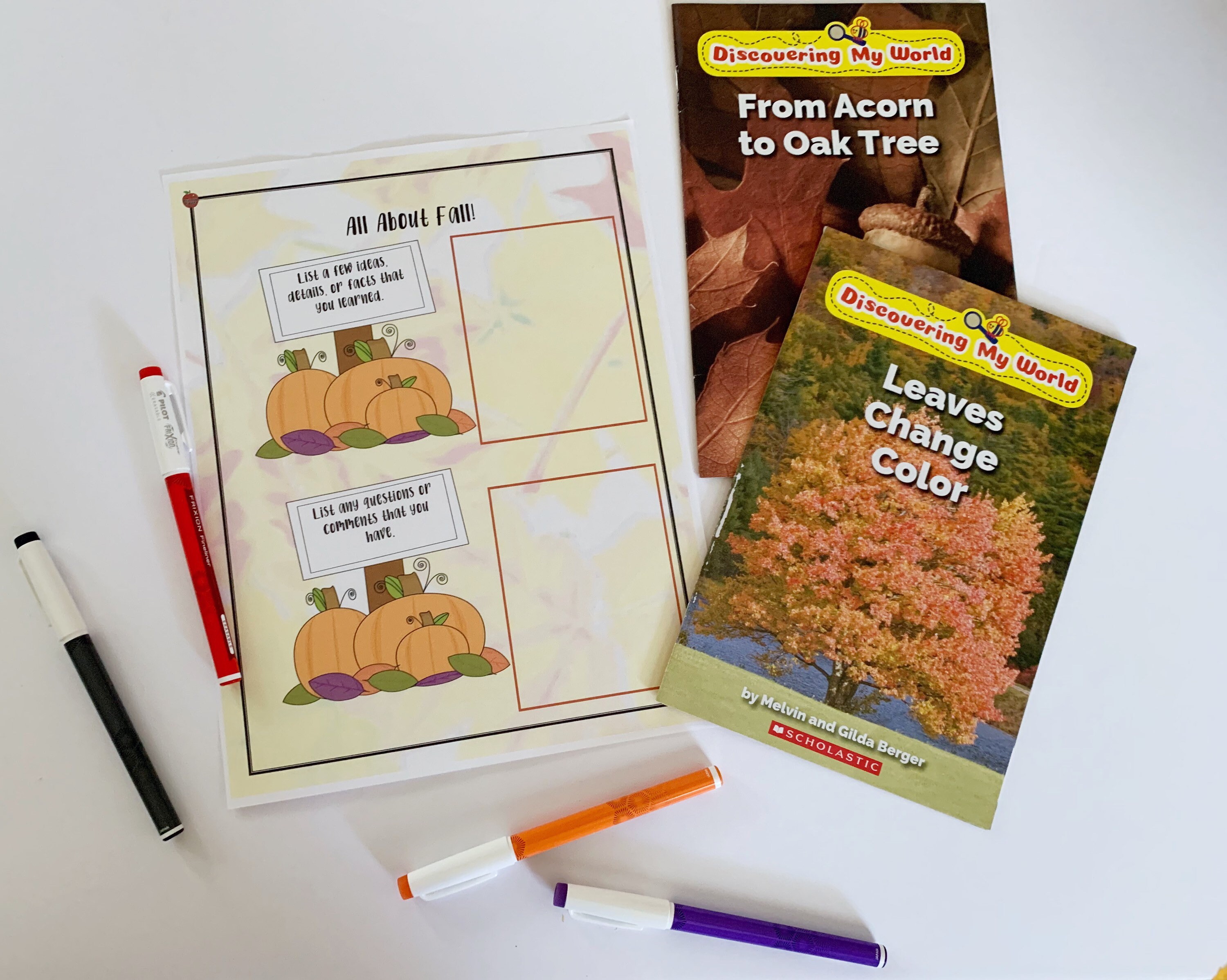 Fall Activities, Fall Learning With Writing, Reading, Math, Research ...