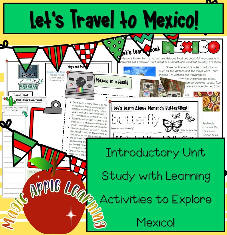 Mexico Country Unit Study, Around the World Learning Activities ...