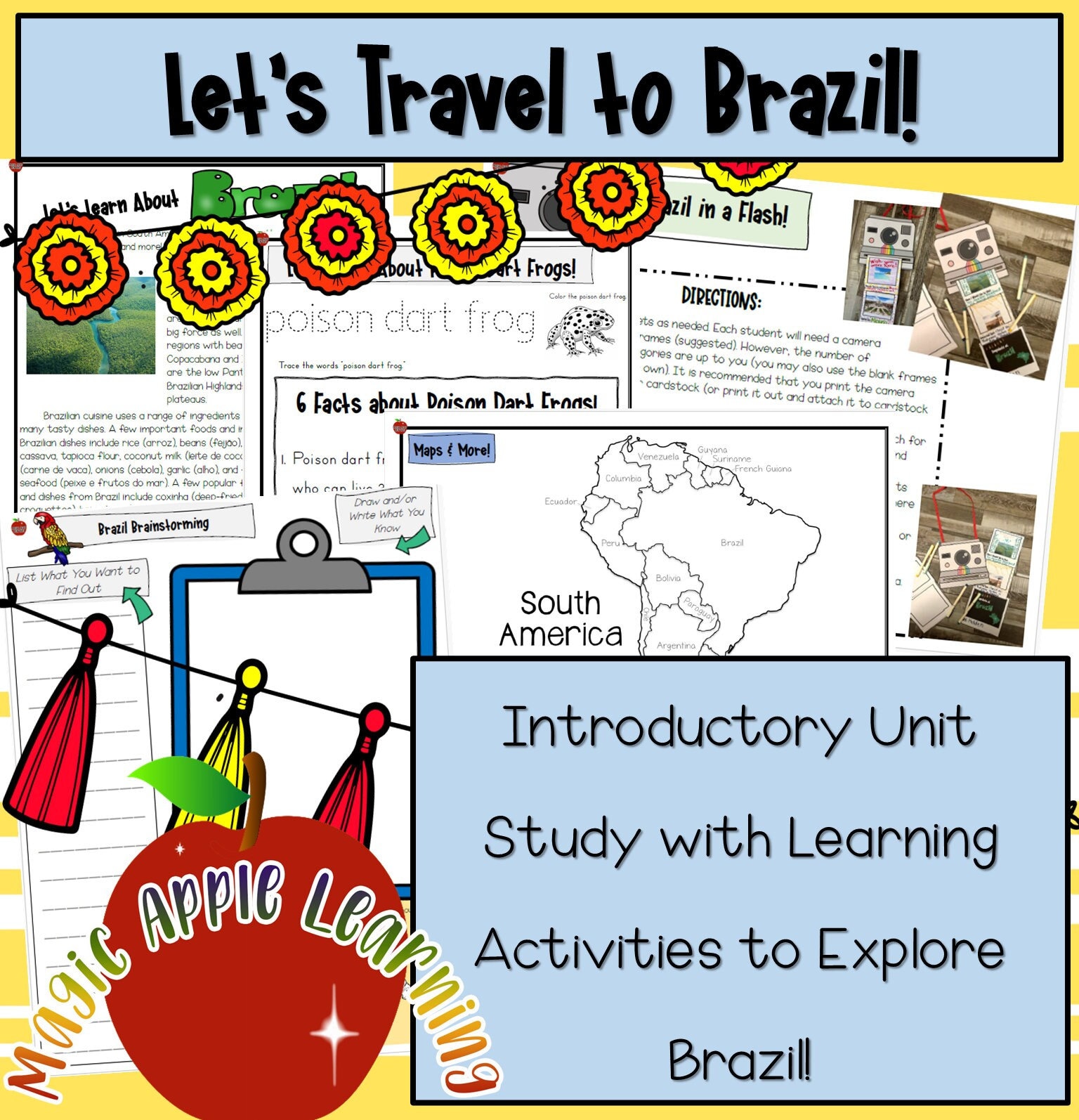 Brazil Unit Study, Country Study, Countries Around the World Learning ...
