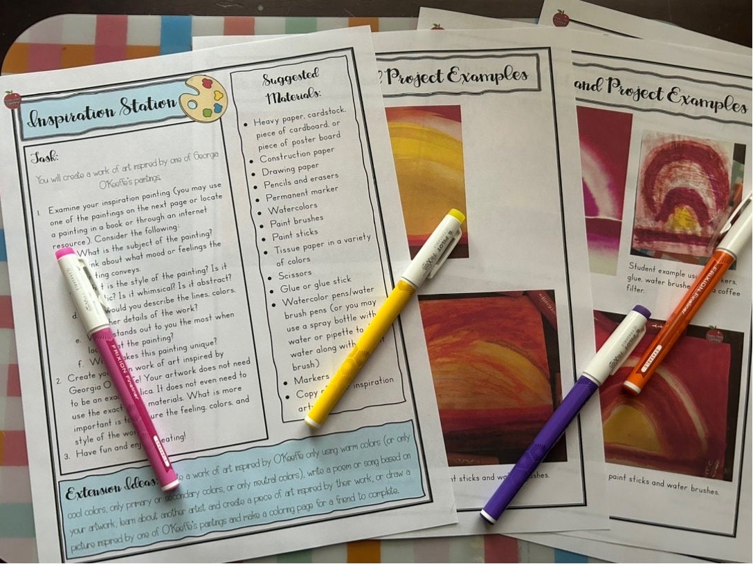 Art Study Georgia O'keeffe Unit Study Art Projects Women's History - Etsy