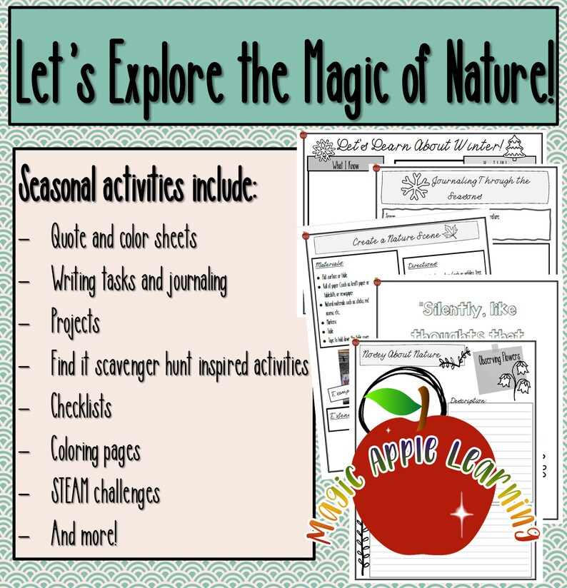Exploring Nature, Nature Study Curriculum, Seasons, Exploring Outdoors ...
