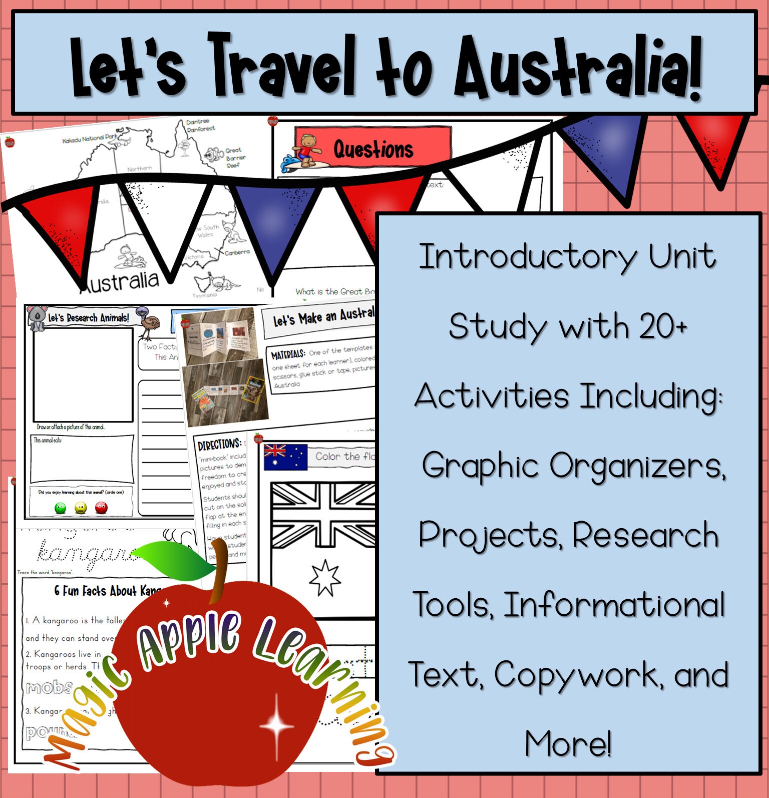 Australia Unit Study, Around the World Learning Activities, Geography ...