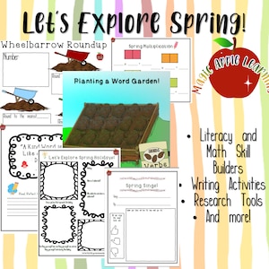 Spring Learning Pack, Spring Activities, Unit Study, Explore Spring - Etsy