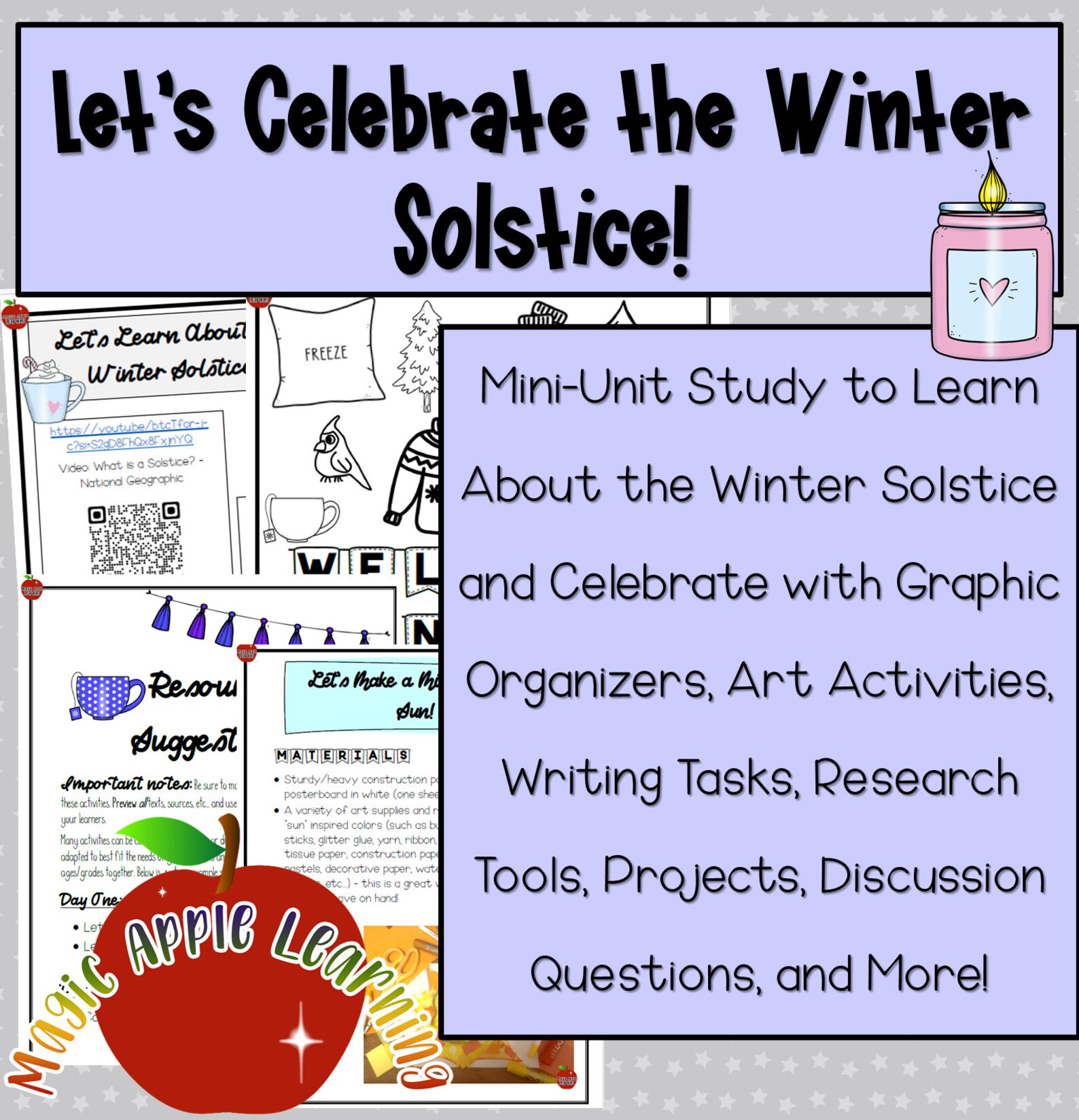 Winter Solstice Mini-unit Study, Winter Learning Activities, Seasonal ...