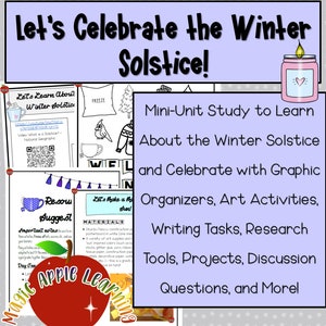 Winter Solstice Mini-unit Study, Winter Learning Activities, Seasonal ...