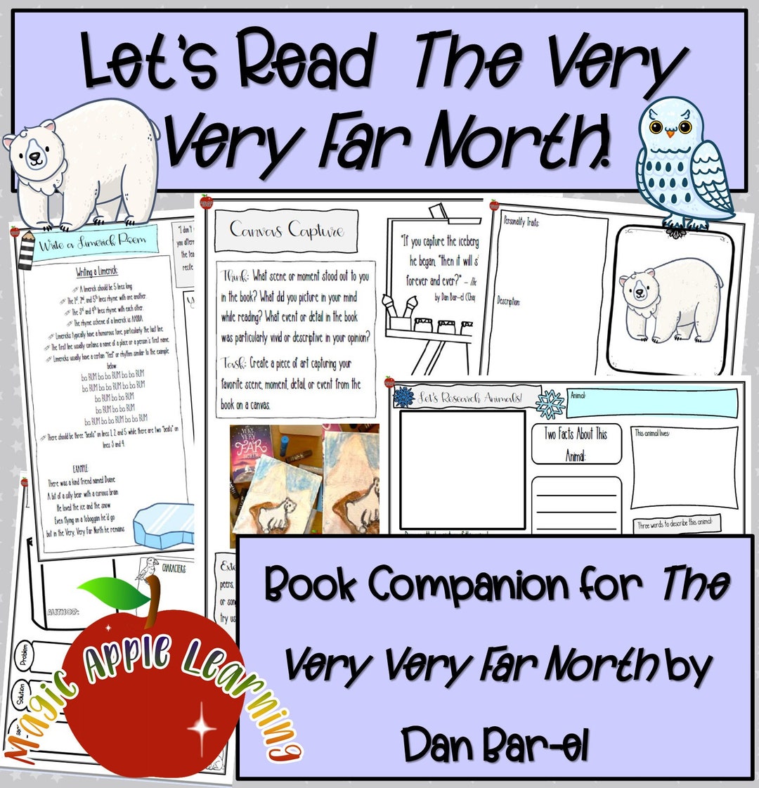 The Very Very Far North Novel Study, Book Companion, Book Activities - Etsy