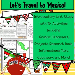 Mexico Country Unit Study, Around the World Learning Activities ...