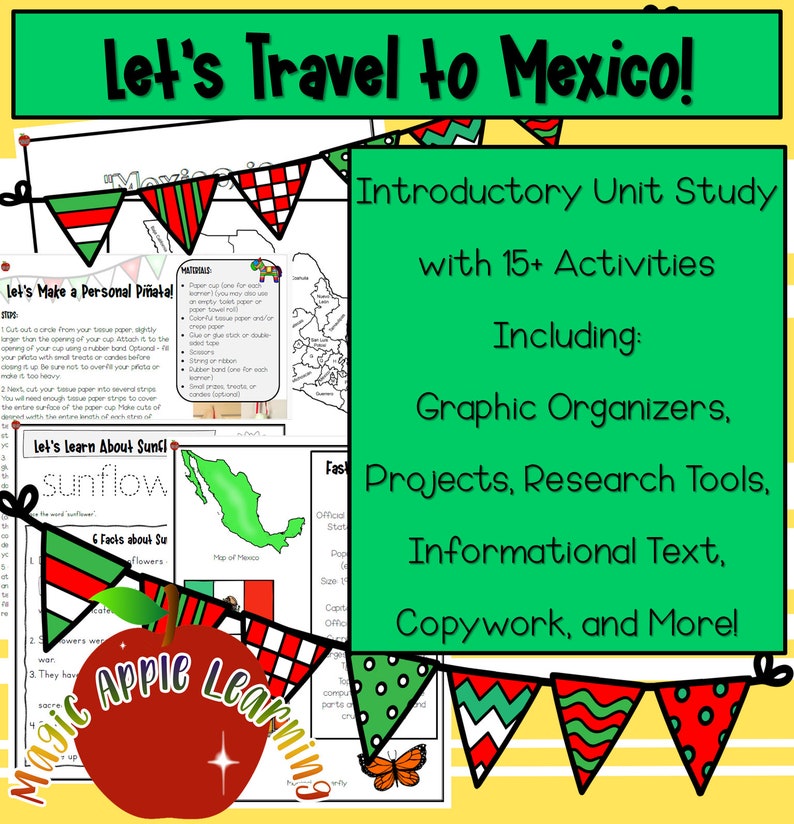 Mexico Country Unit Study, Around the World Learning Activities ...