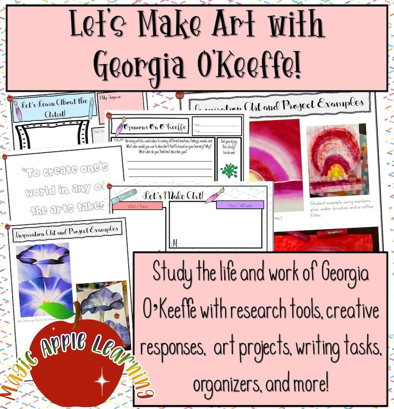 Art Study Georgia O'keeffe Unit Study Art Projects Women's History - Etsy