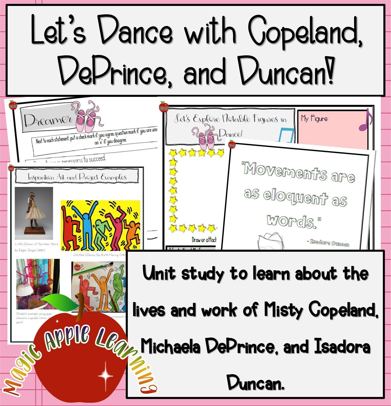 Misty Copeland, Michaela Deprince, and Isadora Duncan Biography Unit ...