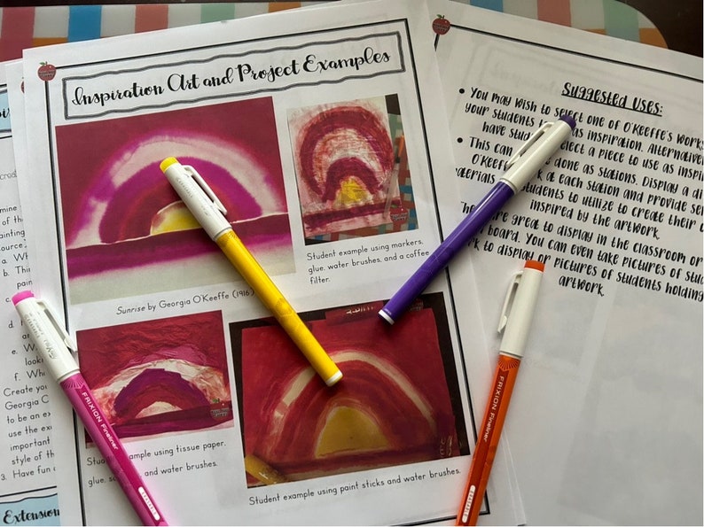 Art Study Georgia O'keeffe Unit Study Art Projects Women's History - Etsy