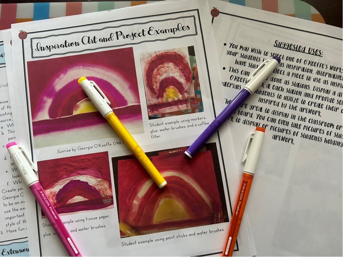 Art Study Georgia O'keeffe Unit Study Art Projects Women's History - Etsy