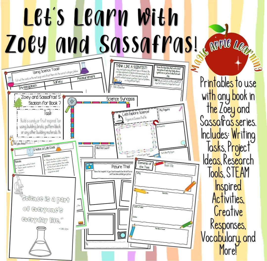 Zoey and Sassafras Book Activities, Unit Study, Novel Study, Printables ...