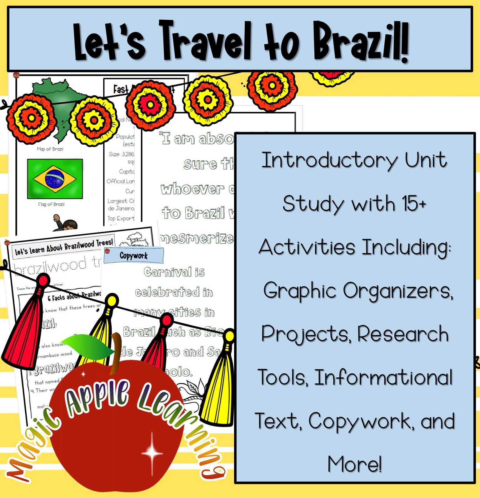 Brazil Unit Study, Country Study, Countries Around the World Learning ...