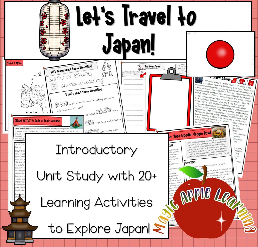 Japan Country Study, Intro Unit Study, Around the World, Social Studies ...