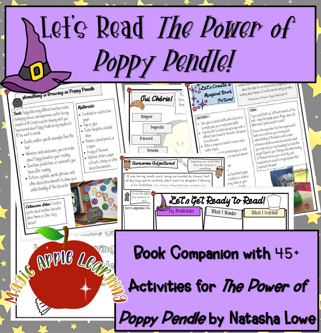 The Power of Poppy Pendle Book Activities and Novel Study, Elementary ...