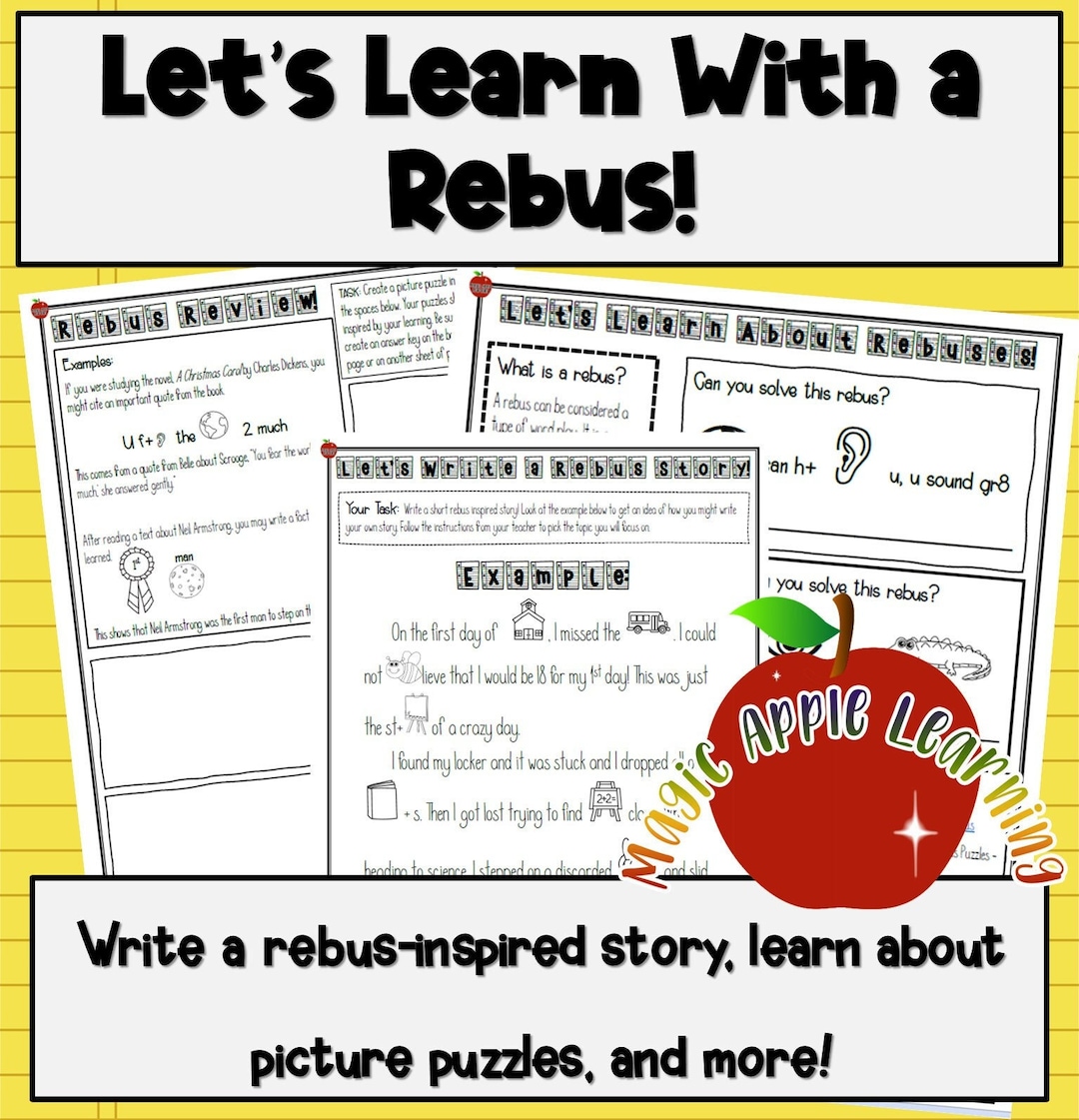 Write a Rebus Story | Learning With Picture Puzzles | Creative Thinking ...