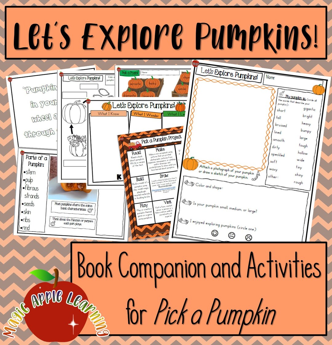 Pick a Pumpkin Book Companion, Pumpkin Picture Book Study, Exploring ...