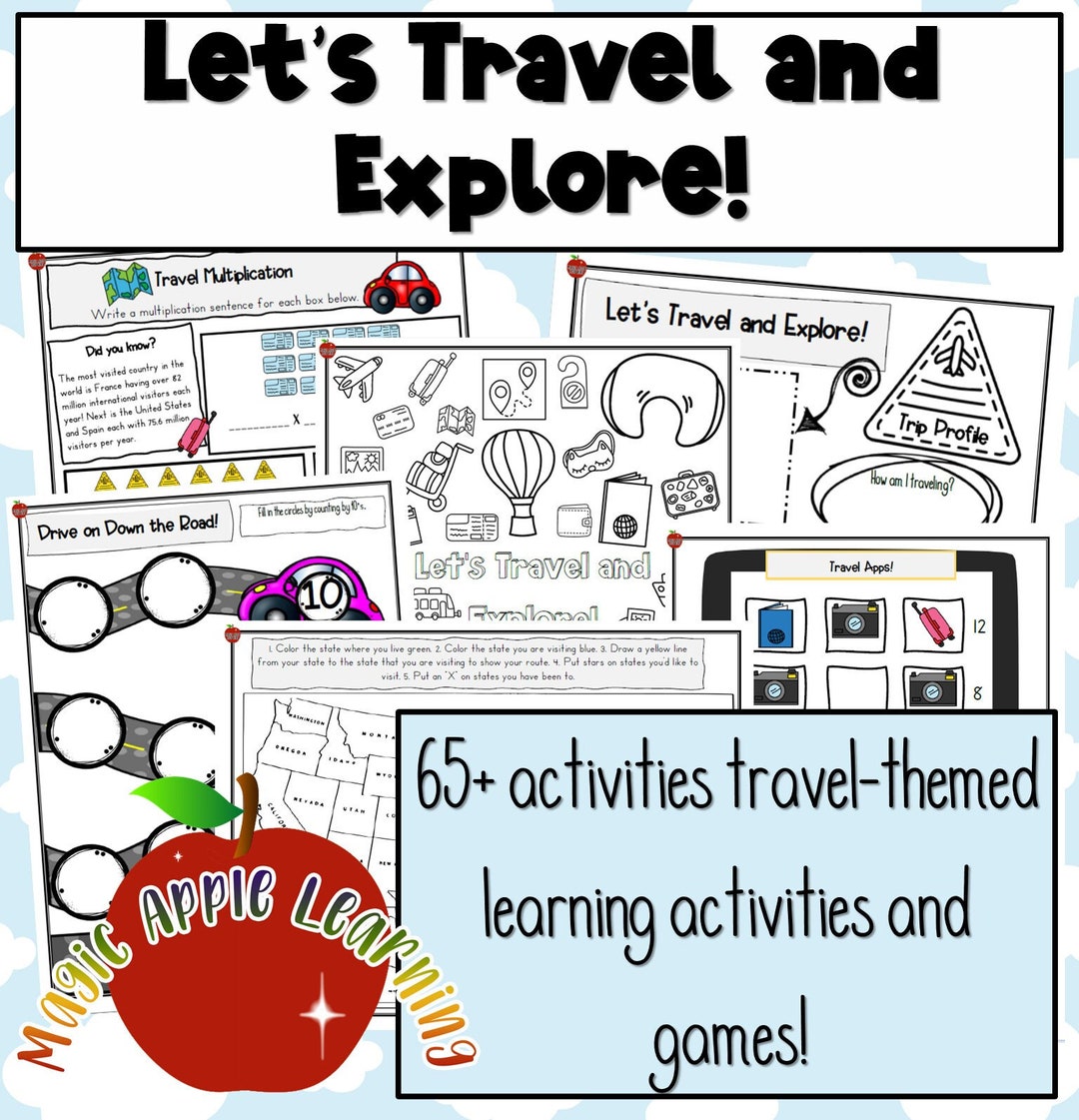 Travel Themed Learning Activities, Travel Puzzles and Games, Car Trip ...