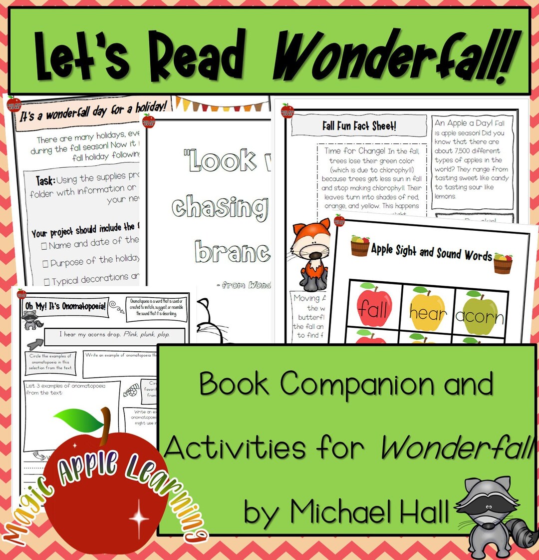 Wonderfall Picture Book Study Fall Book Companion, Fall Learning ...