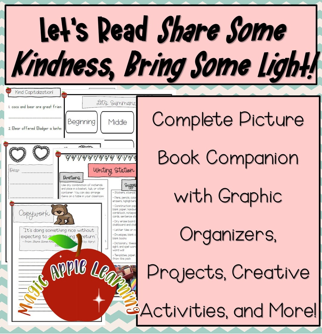 Share Some Kindness Bring Some Light Book Study, Picture Book, Holidays ...