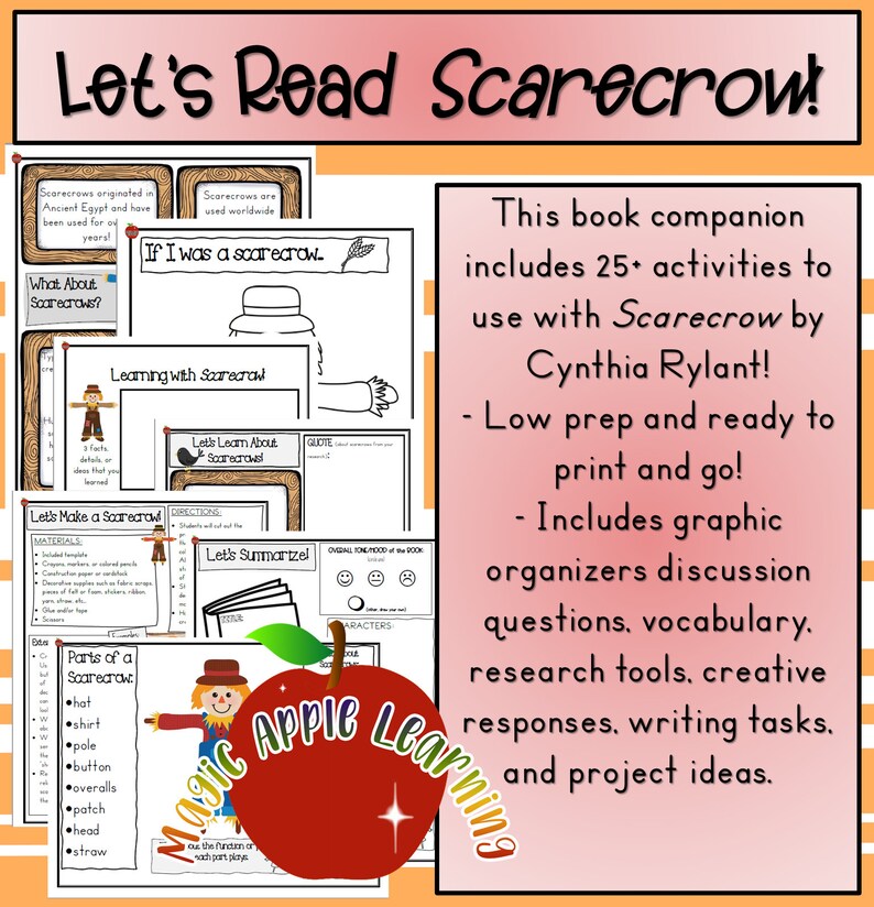 Scarecrow Book Companion, Scarecrow by Cynthia Rylant, Picture Book ...