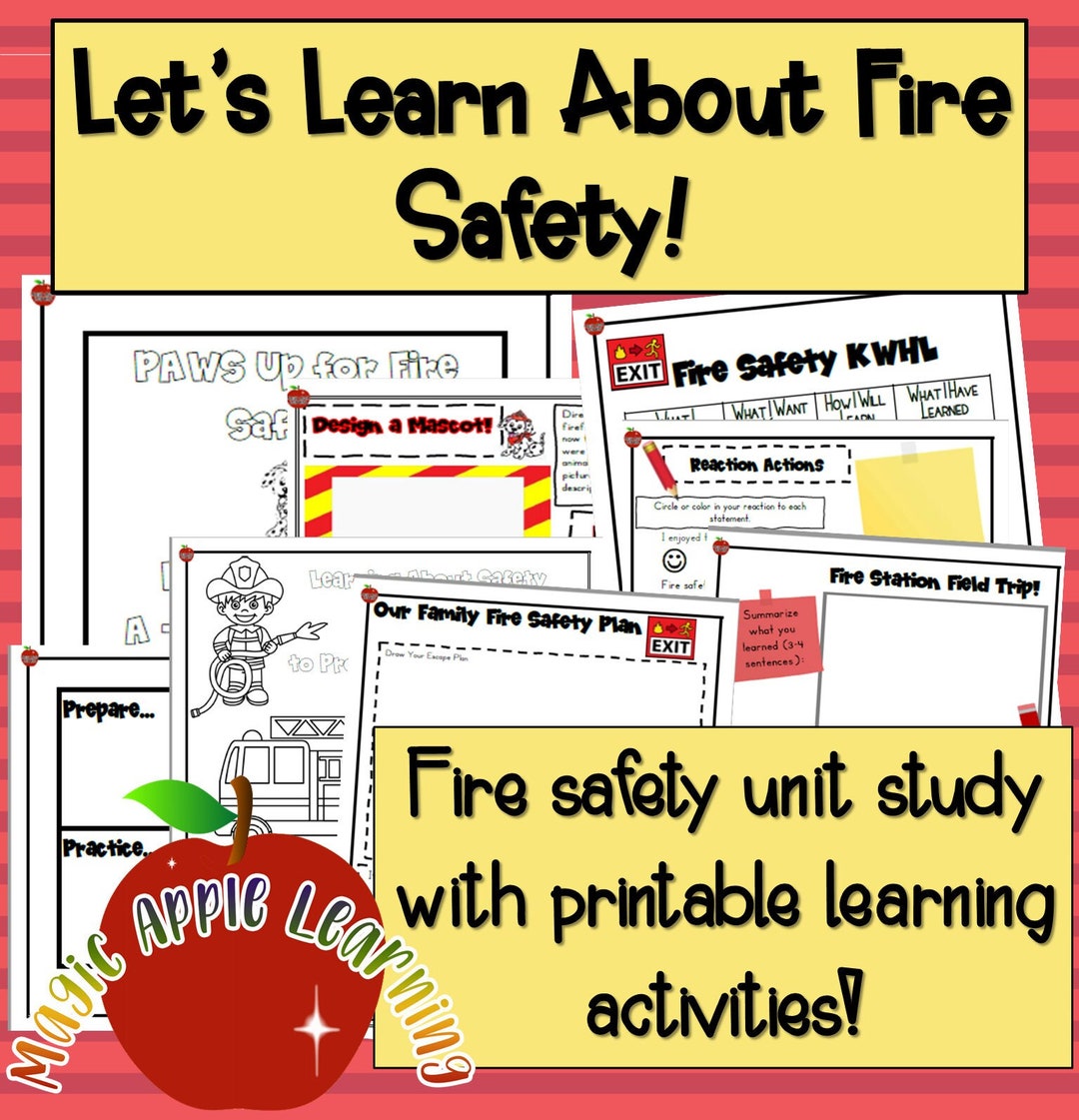 Fire Safety Unit Study, Learning About Firefighters, Safety Activities ...