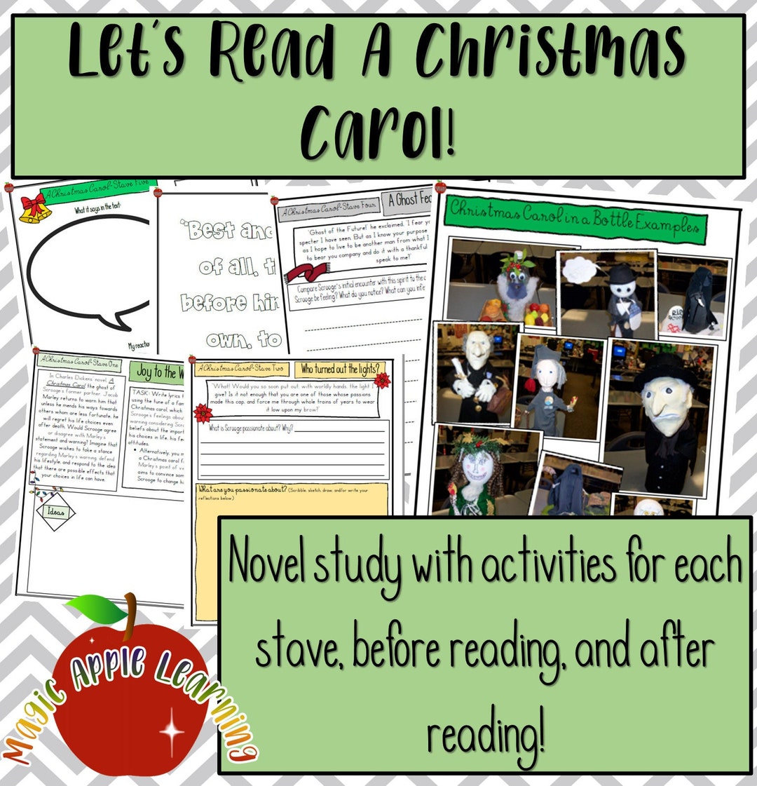 A Christmas Carol Novel Study, Book Companion, Christmas Carol Book ...