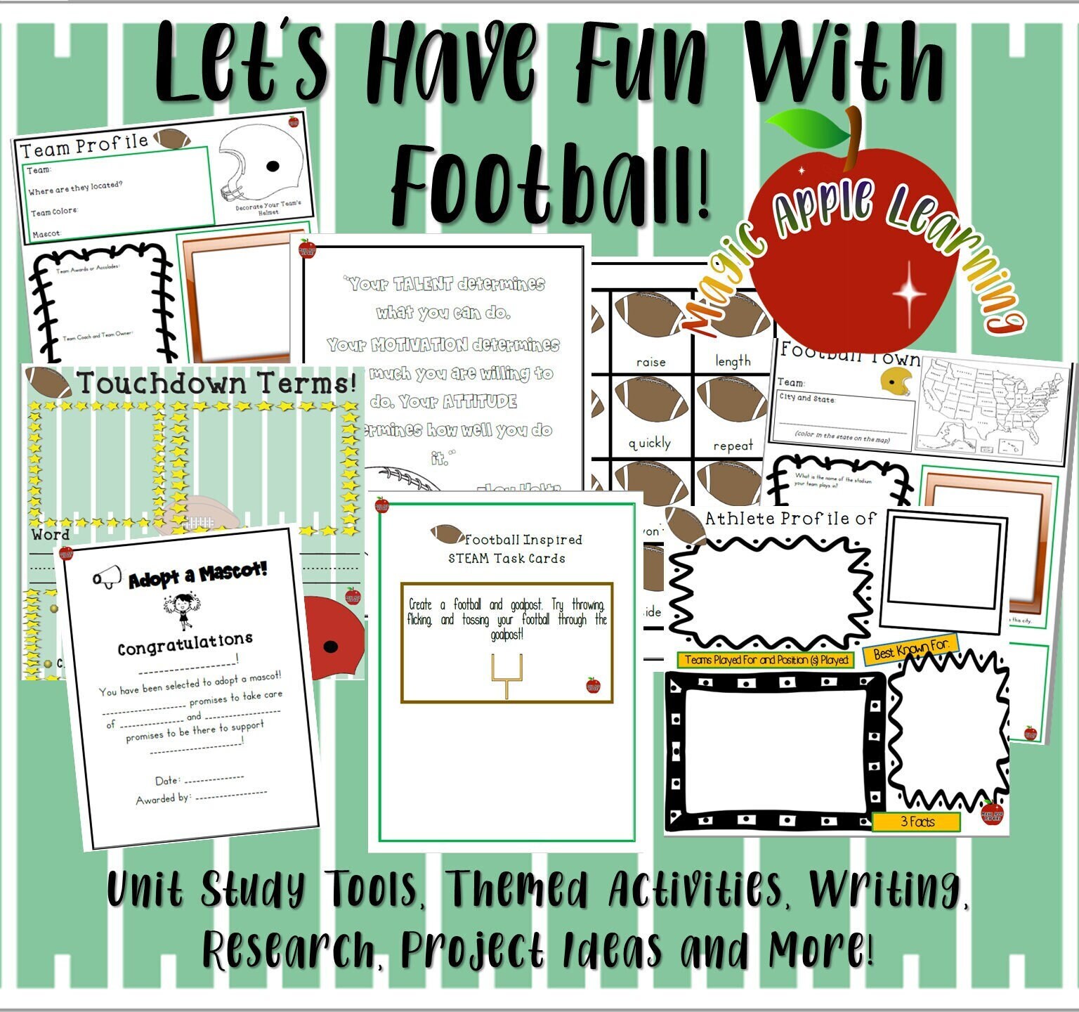 Football Learning Pack - Etsy