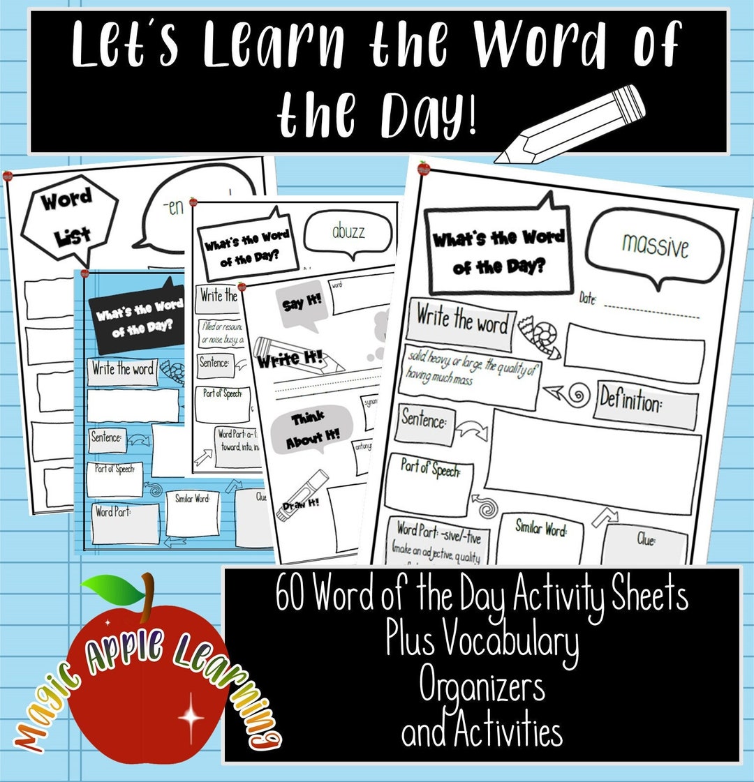 Vocabulary Study, Word Study, Daily Word Activities, Vocabulary ...