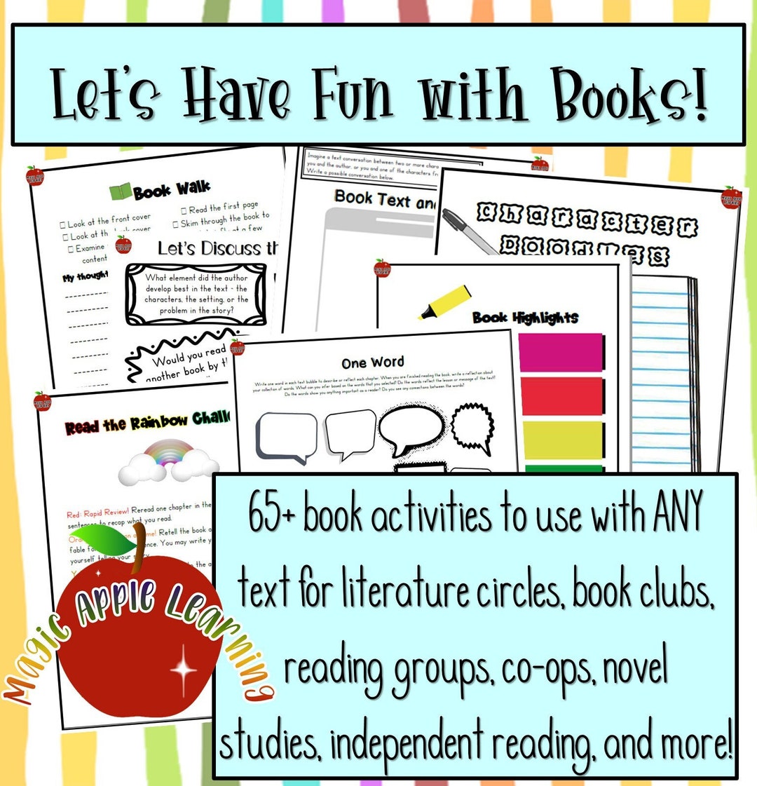 Have Fun With Books, Activities for Book Reports, Book Clubs ...