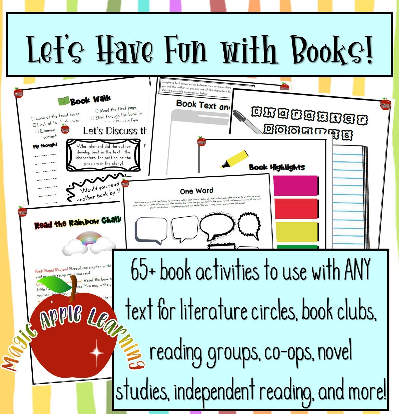Have Fun With Books, Activities for Book Reports, Book Clubs ...