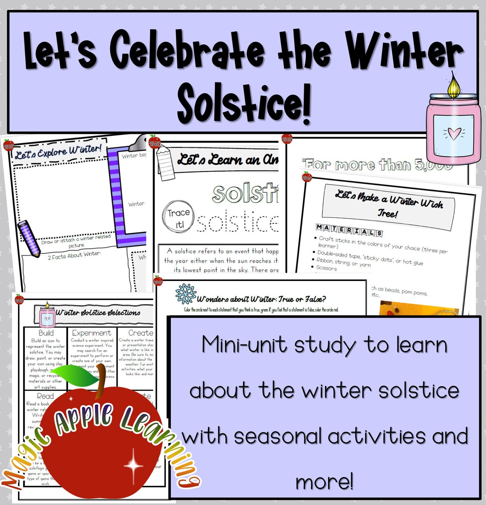 Winter Solstice Mini-unit Study, Winter Learning Activities, Seasonal ...