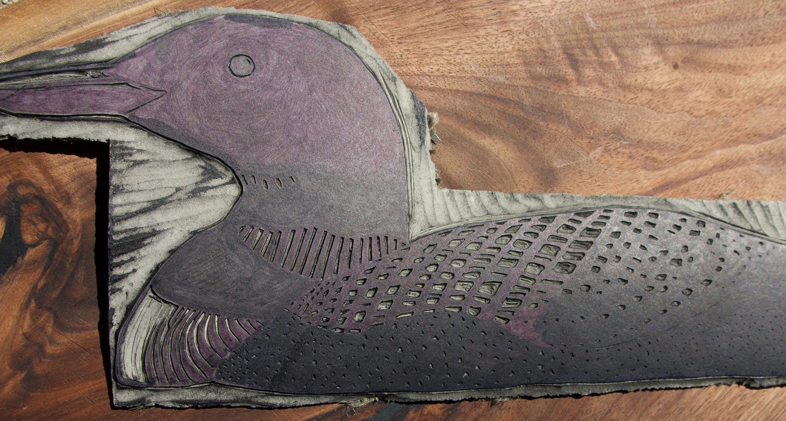 Loon - Original Linocut Print - Etsy