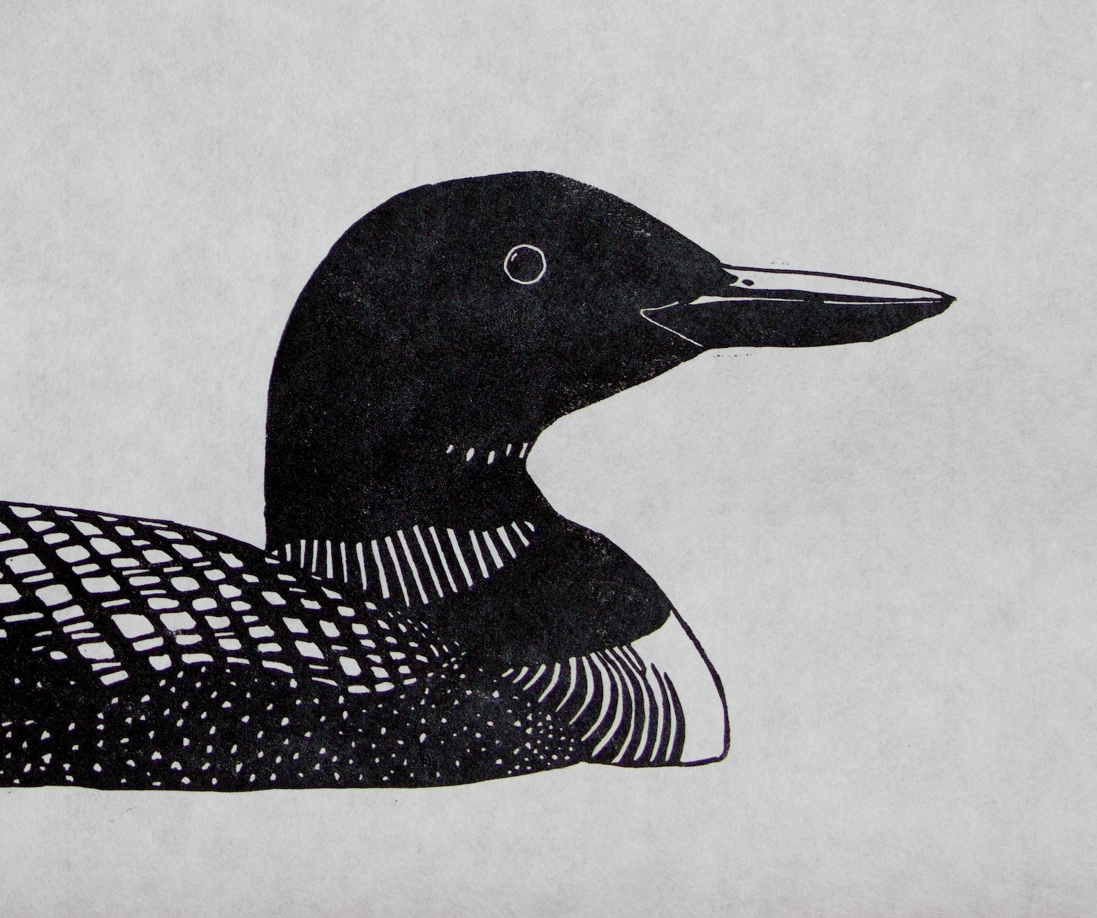 Loon - Original Linocut Print - Etsy