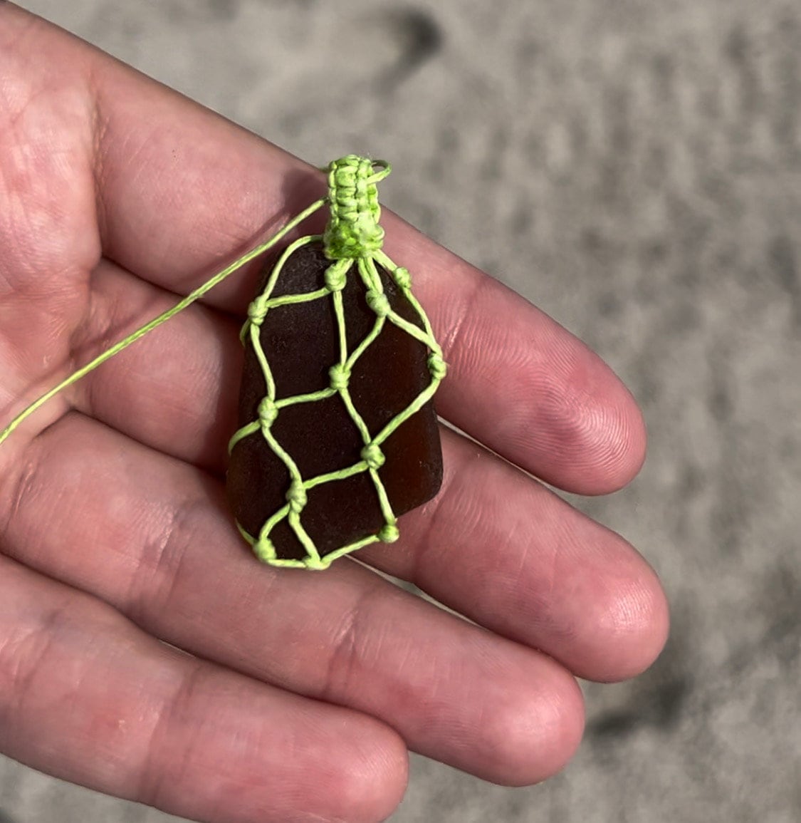 Upcycled Fishing Line Seaglass Necklace - Etsy