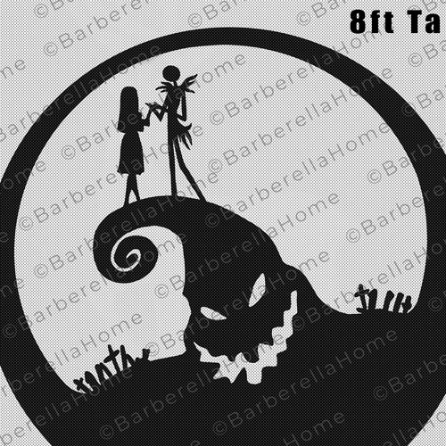 8ft Jack & Sally Moon Template When Made. Printable Trace and - Etsy