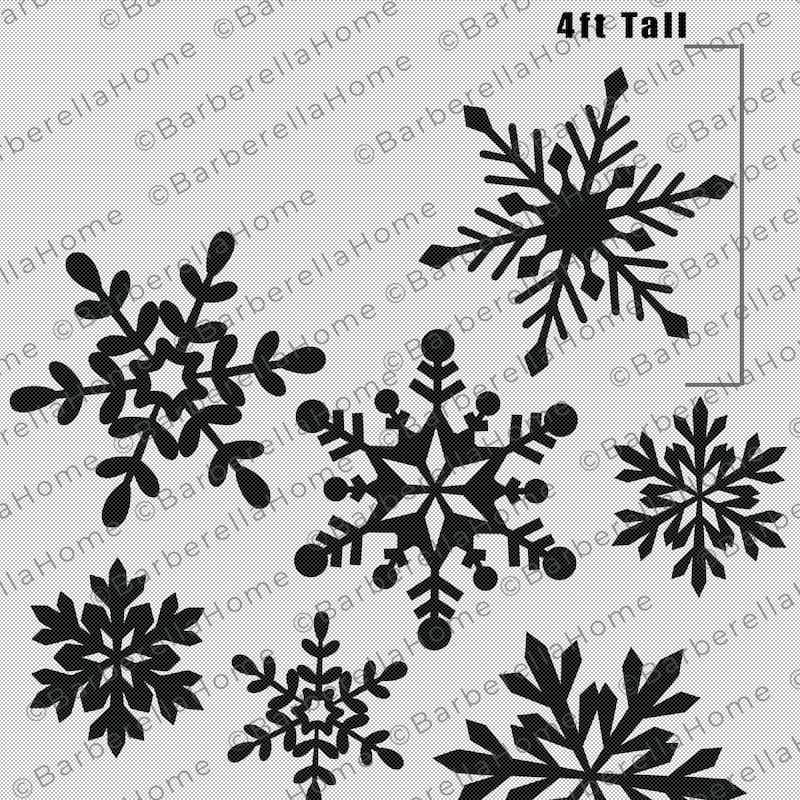Snowflakes Cutout Template - Etsy