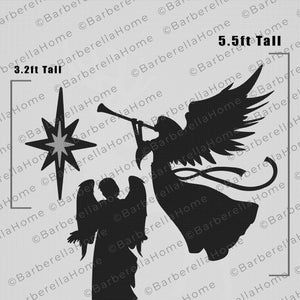 Angels and Northern Star Templates When Made for 4ft Nativity ...