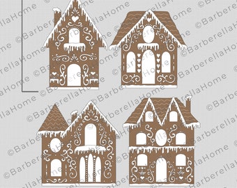 a4 gingerbread house template