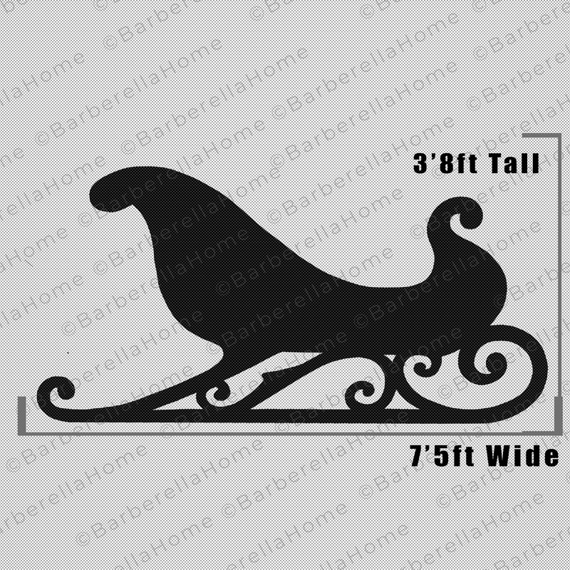 Santa Sleigh Cutout Patterns - Etsy