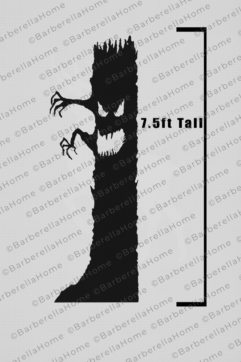 7.5ft Spooky Tree Template When Made. Printable Trace and Cut - Etsy