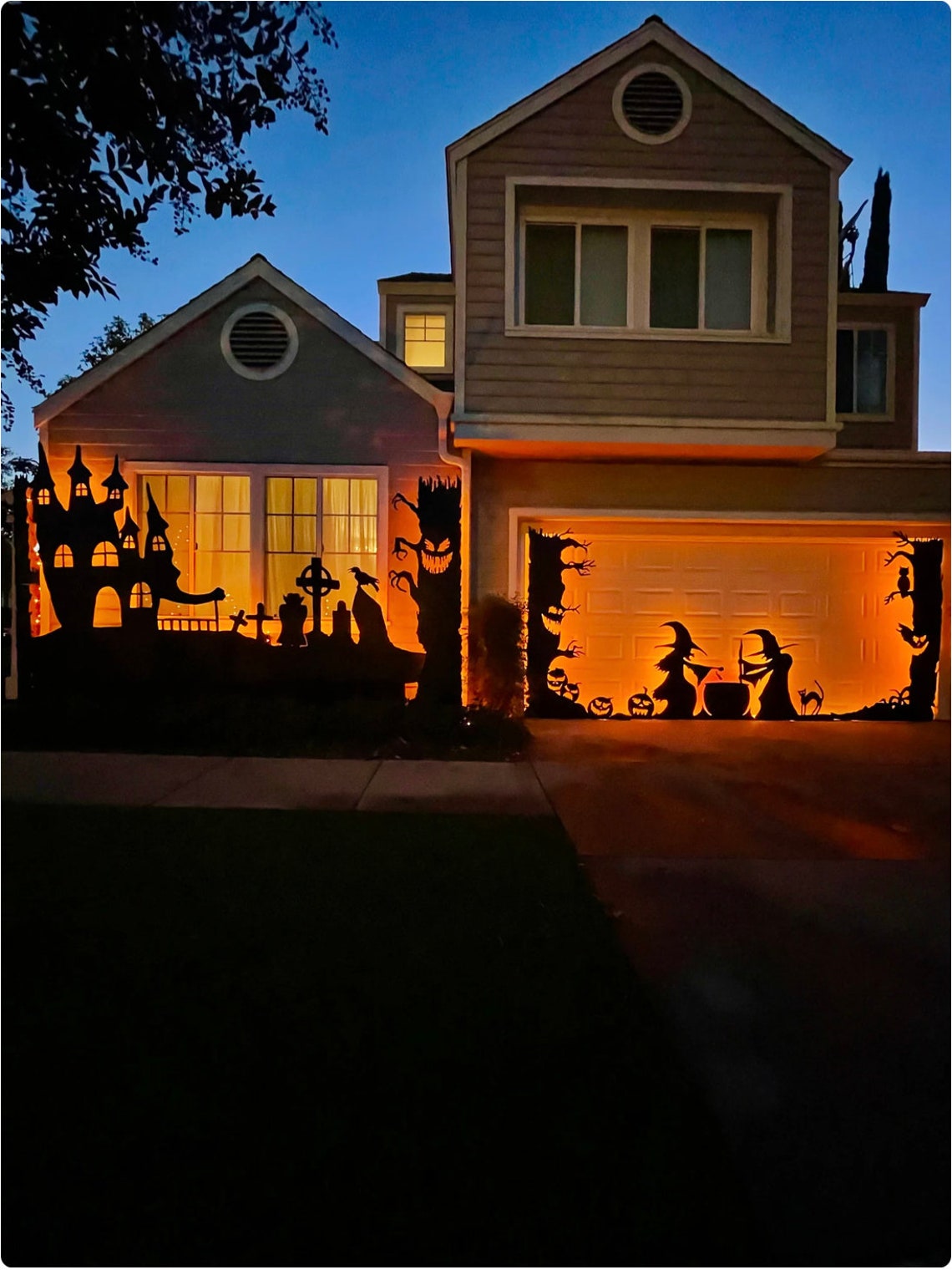 8ft Jack & Sally Moon Template When Made. Printable Trace and Cut ...