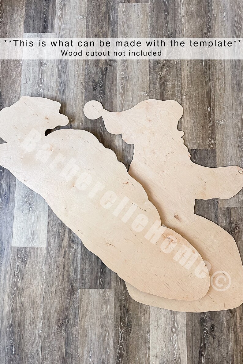 Life-size Santa's Sleigh W/santa & Reindeer Template When - Etsy