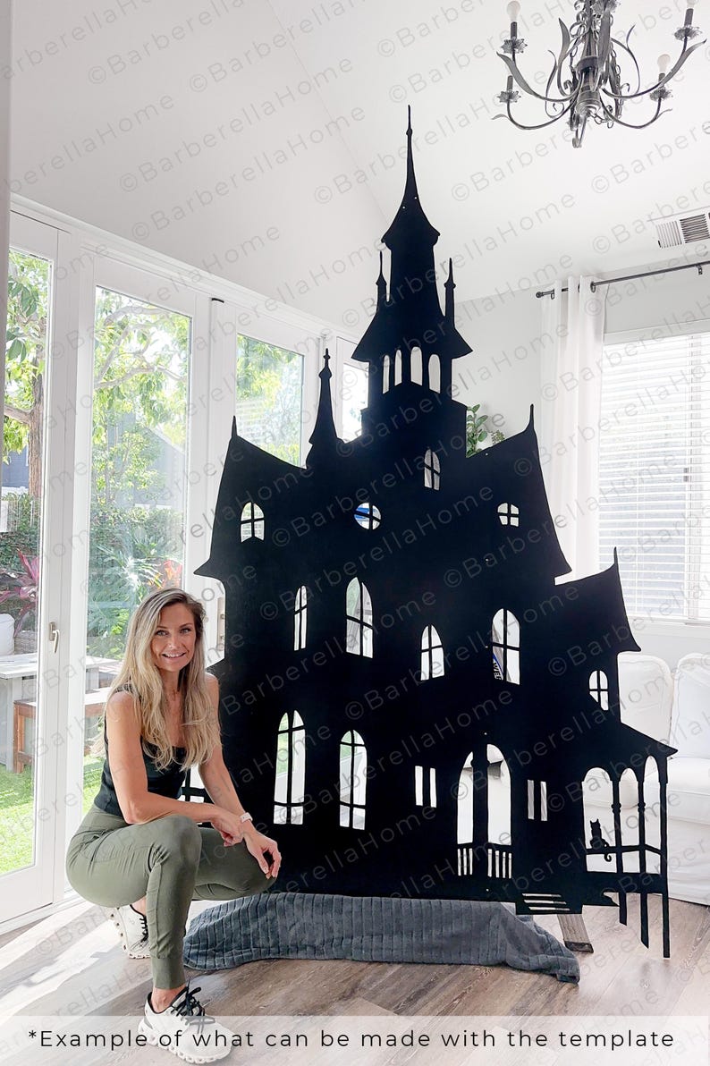 12ft Haunted House Template When Made. Printable Trace and Cut ...