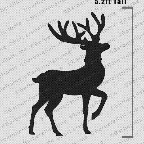 5.8ft Sleigh Reindeer Template When Made. Printable Trace and - Etsy